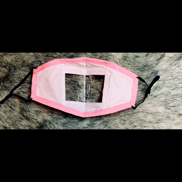 Accessories | Face Mask With Window In Light Pink | Poshmark